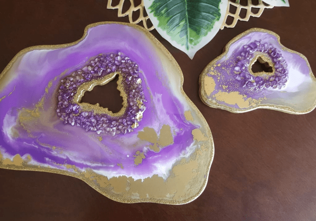 DIY Resin Geode Wall Art | skilldeer